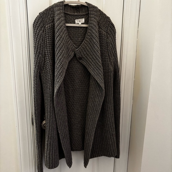 Lou & Grey | Sweaters | Lou Grey Grey Chunky Knit Cardigan Oversized ...